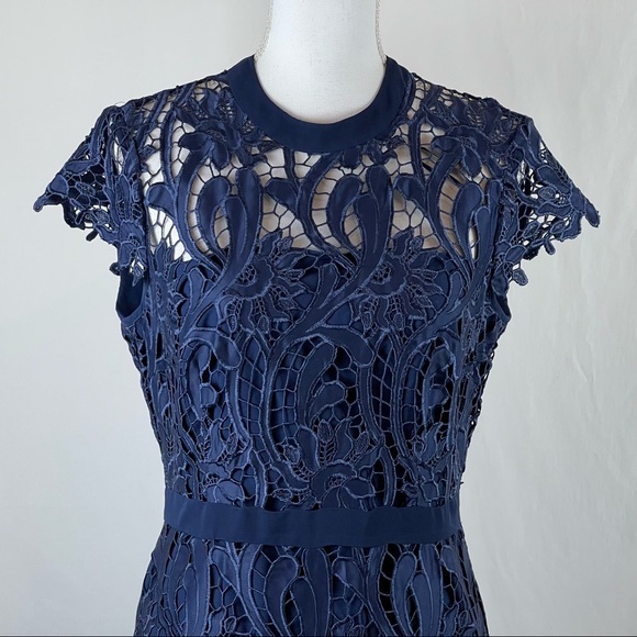 ANTONIO MELANI | Dresses | Antonio Melani Navy Midnight Blue Lace Party ...